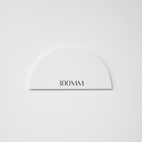 Semi Circle / Half Circle 300mm (Acrylic + Timber) — Laser Cut Blanks