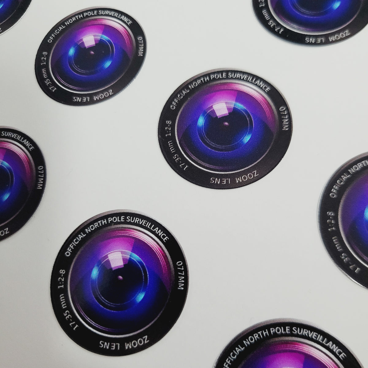 Santa's Cam | Elf Cam 'camera lens' Sticker Only — Laser Cut Blanks