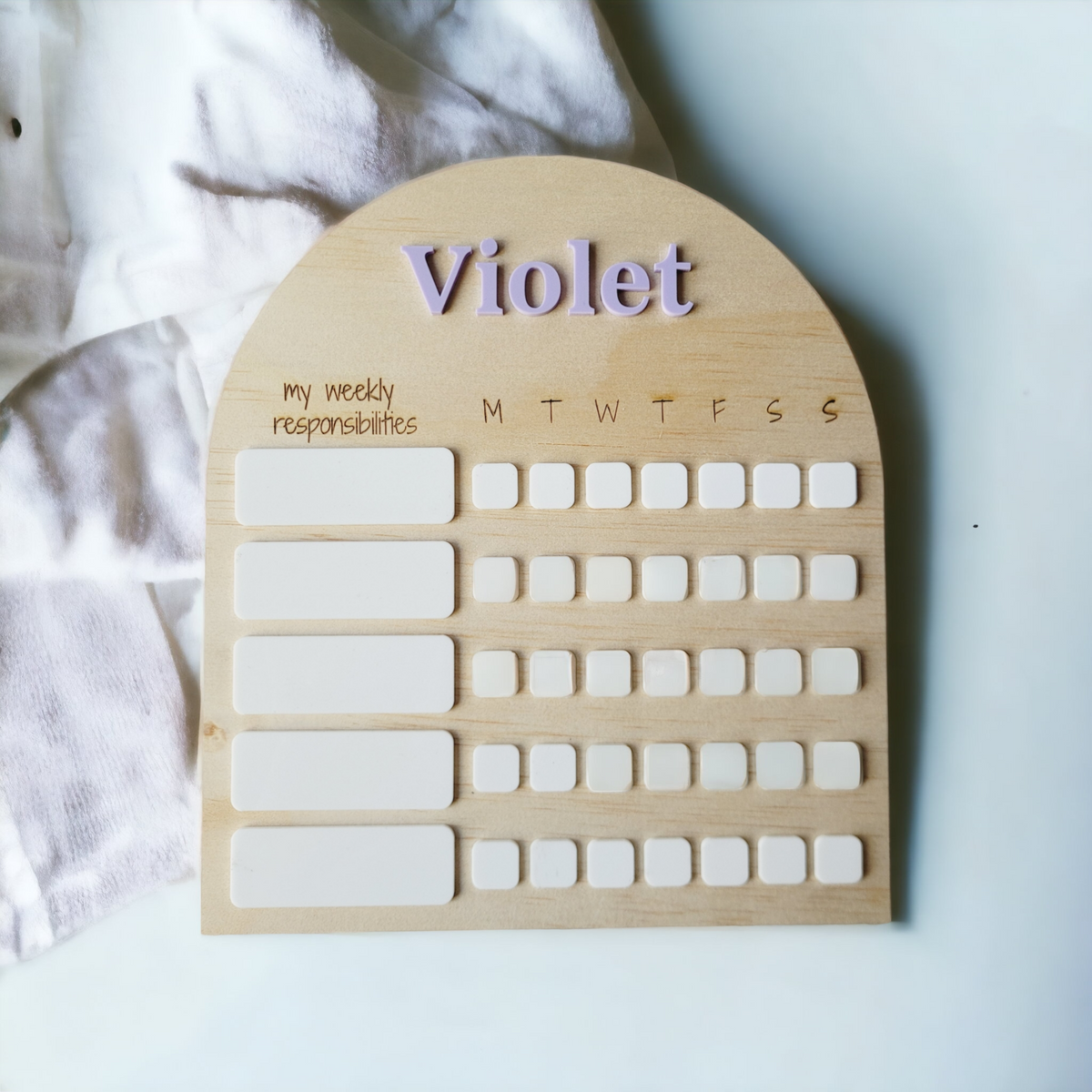 Weekly Responsibilities / Chore Chart - Blank — Laser Cut Blanks