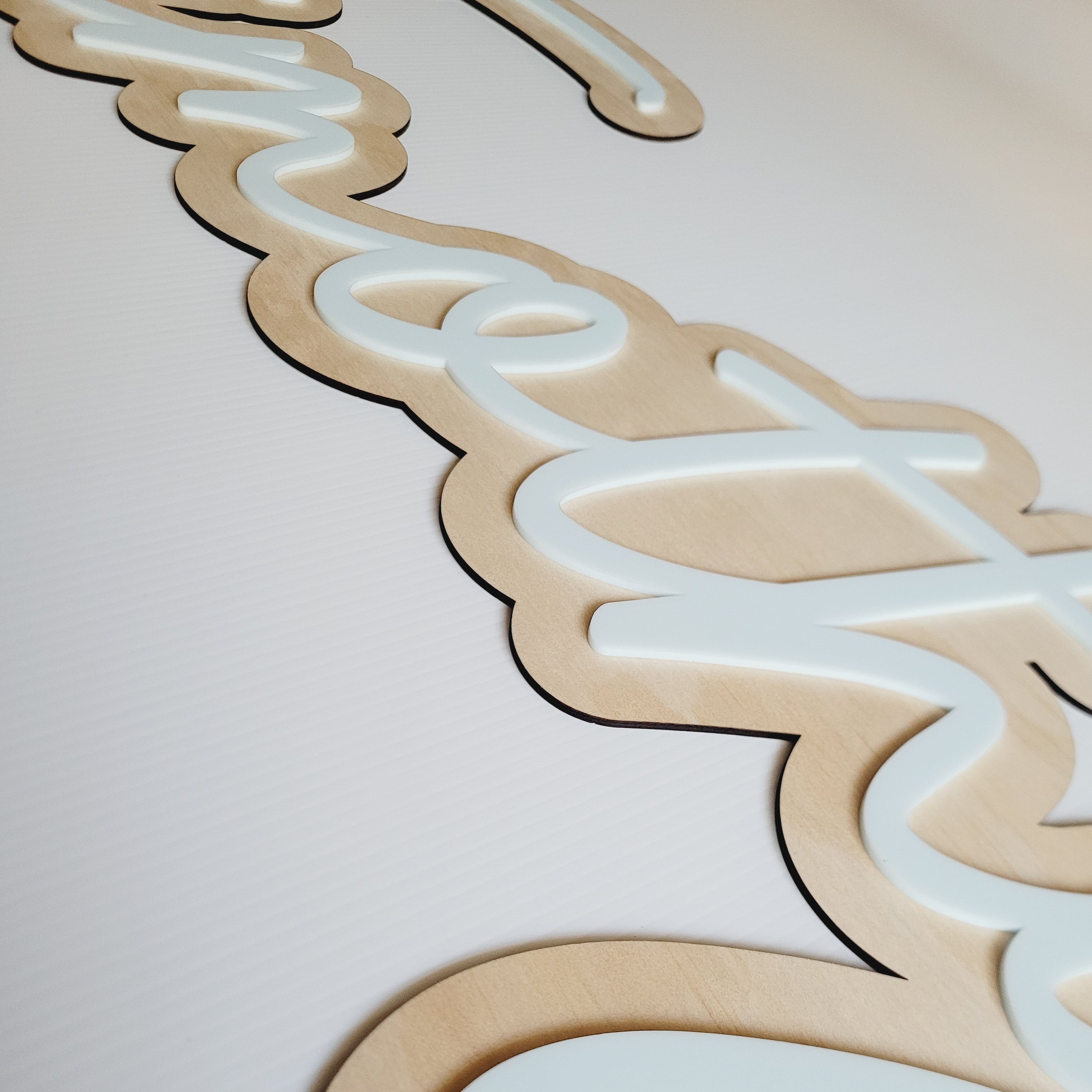 Double Layer Acrylic Name Plaque | 11 sizes available — Laser Cut Blanks