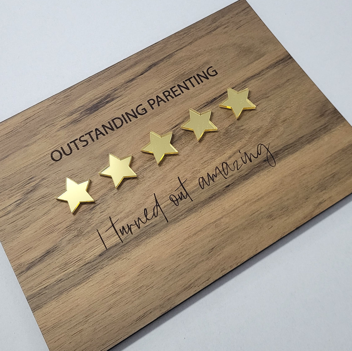 5 Star Review Plaque (3 sizes available) - Blank — Laser Cut Blanks