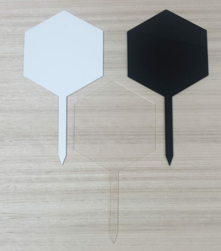 Hexagon Cake Topper — Laser Cut Blanks