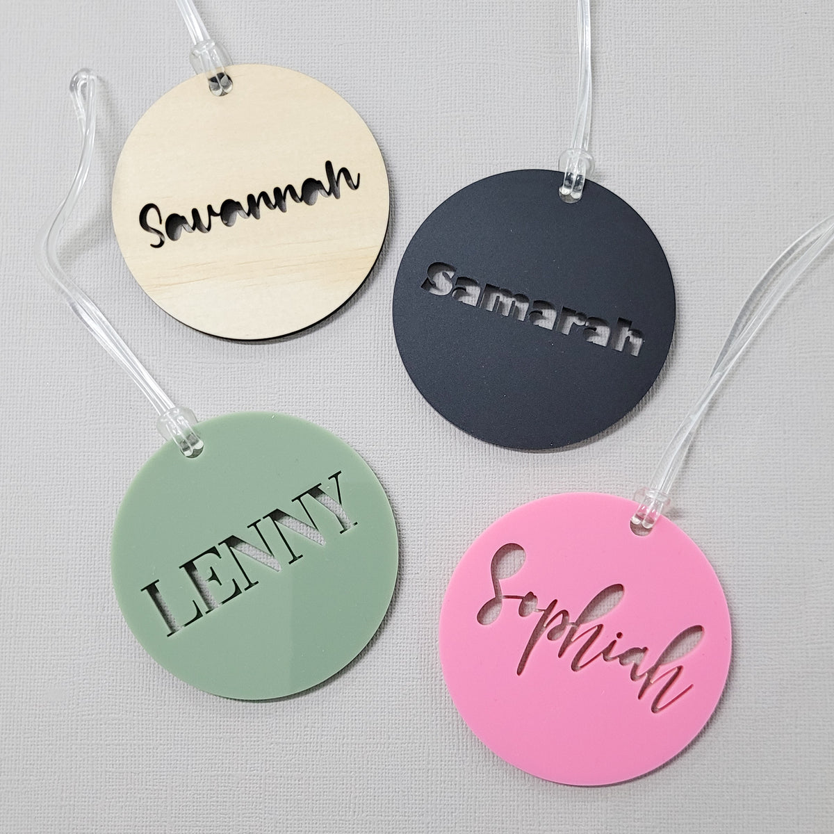 Personalised Bag Tag - 75mm Circle — Laser Cut Blanks