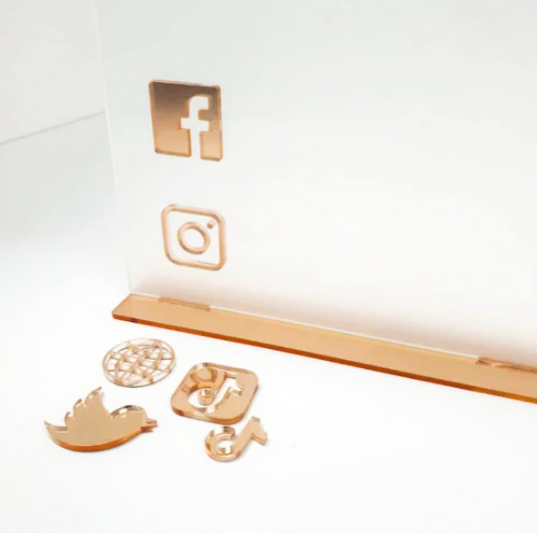 Social Media Sign | A5 Landscape — Laser Cut Blanks